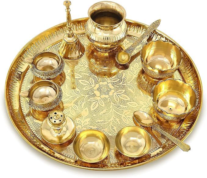 Brass Pooja Thali Set